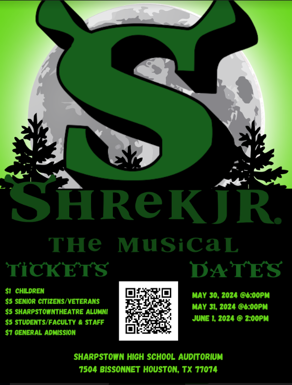 Sharpstown High Theatre Performing Shrek Jr, May 30-June 1